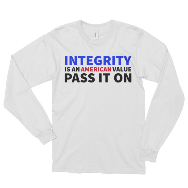 Integrity: Long sleeve white t-shirt | Wearable Truths